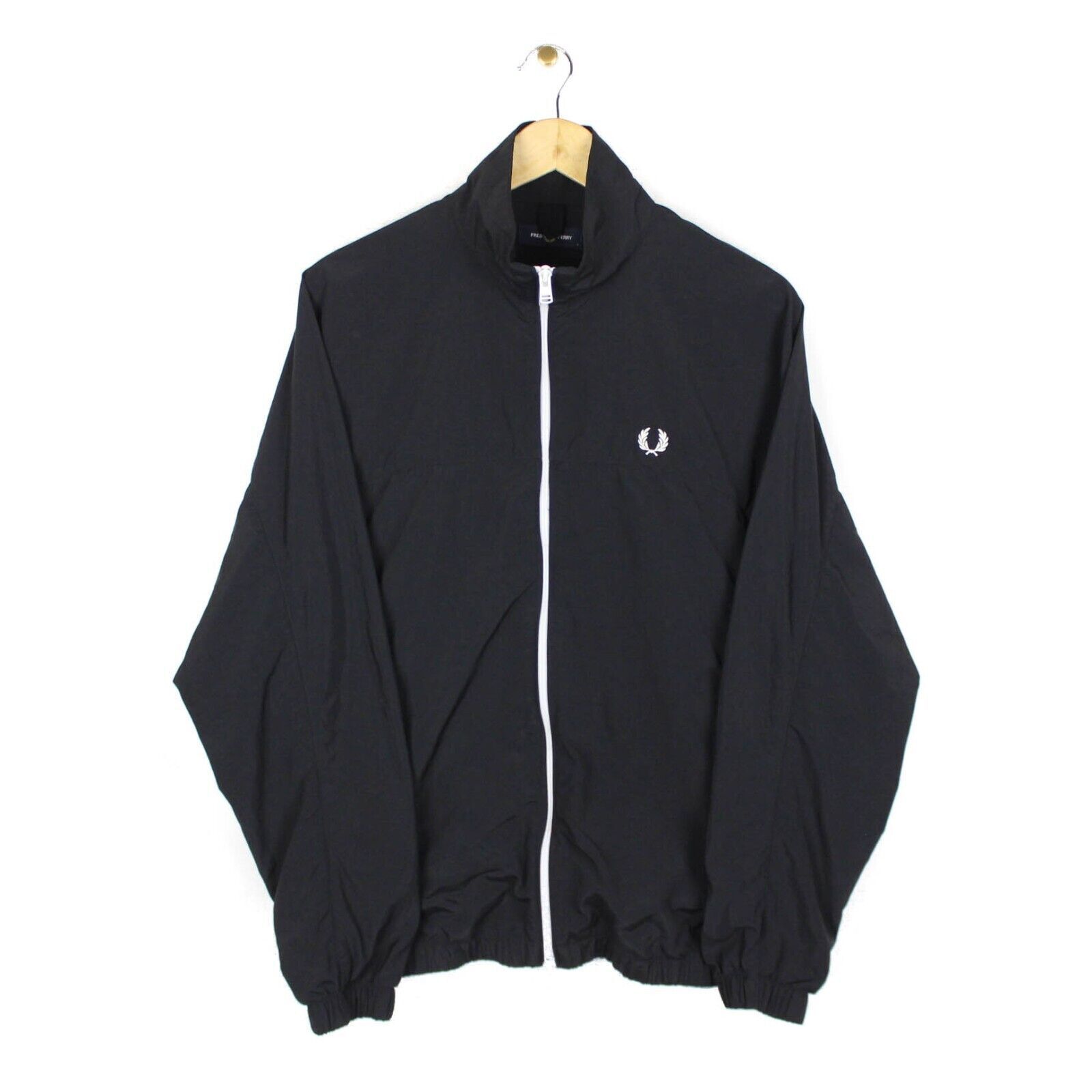 Fred Perry Bomber Jacket Lightweight Black Full Zip M… - Gem