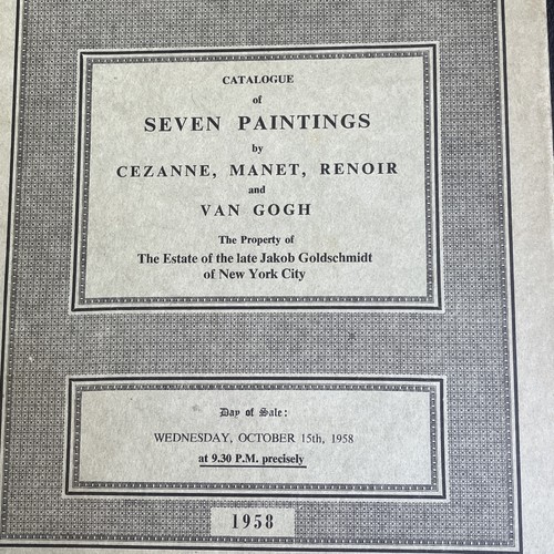 Sotheby & Co. Landmark Auction October 15 1958, Record Art J ...