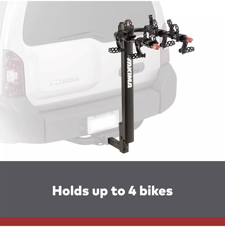 Yakima DoubleDown 4 Tilting Hitch-Mounted Bike Rack for Cars, SUVs ...