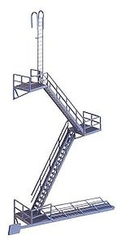 Walthers Modern Fire Escape - Kit - HO Scale Model Railroad Building ...