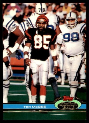 1991 TOPPS STADIUM CLUB FOOTBALL CARD CINCINNATI BENGALS #22 TIM MCGEE ...