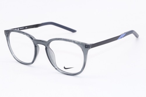 NEW NIKE 7257 034 CRYSTAL GREY BLUE AUTHENTIC DESIGNER EYEGLASSES 51-20 ...