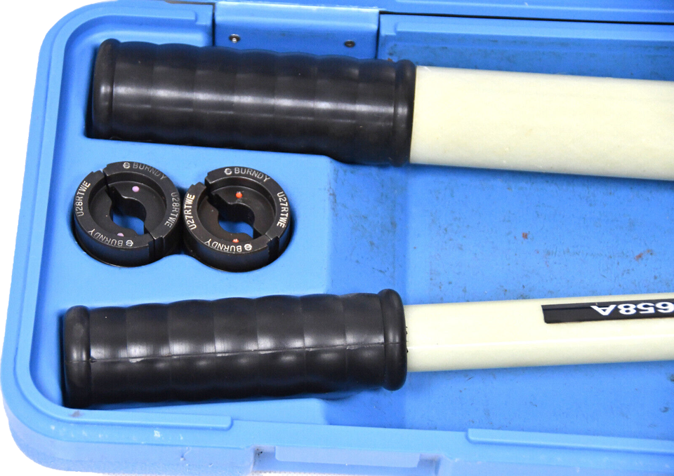 HUSKIE EP-510 Hydraulic Compression Crimper w/Dies Thomas Betts TBM14M ...
