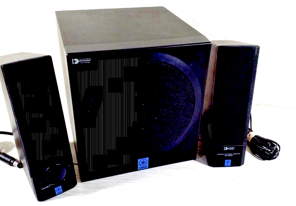 Yamaha YST-MS201 Powered Multi Media System Subwoofer & R&L Satellite ...