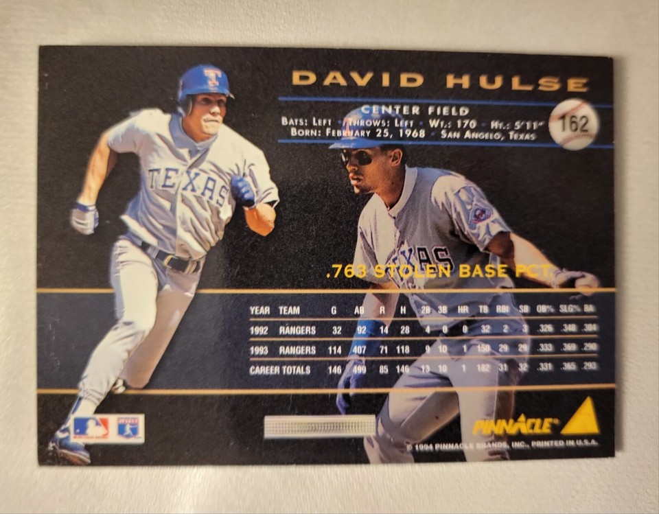1994 Pinnacle Artist's Proof David Hulse #162 | eBay