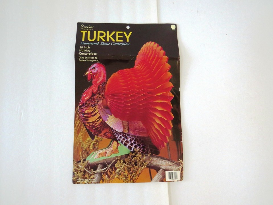 1960s Honeycomb Turkey Thanksgiving Centerpiece by Eureka - Extra Large ...