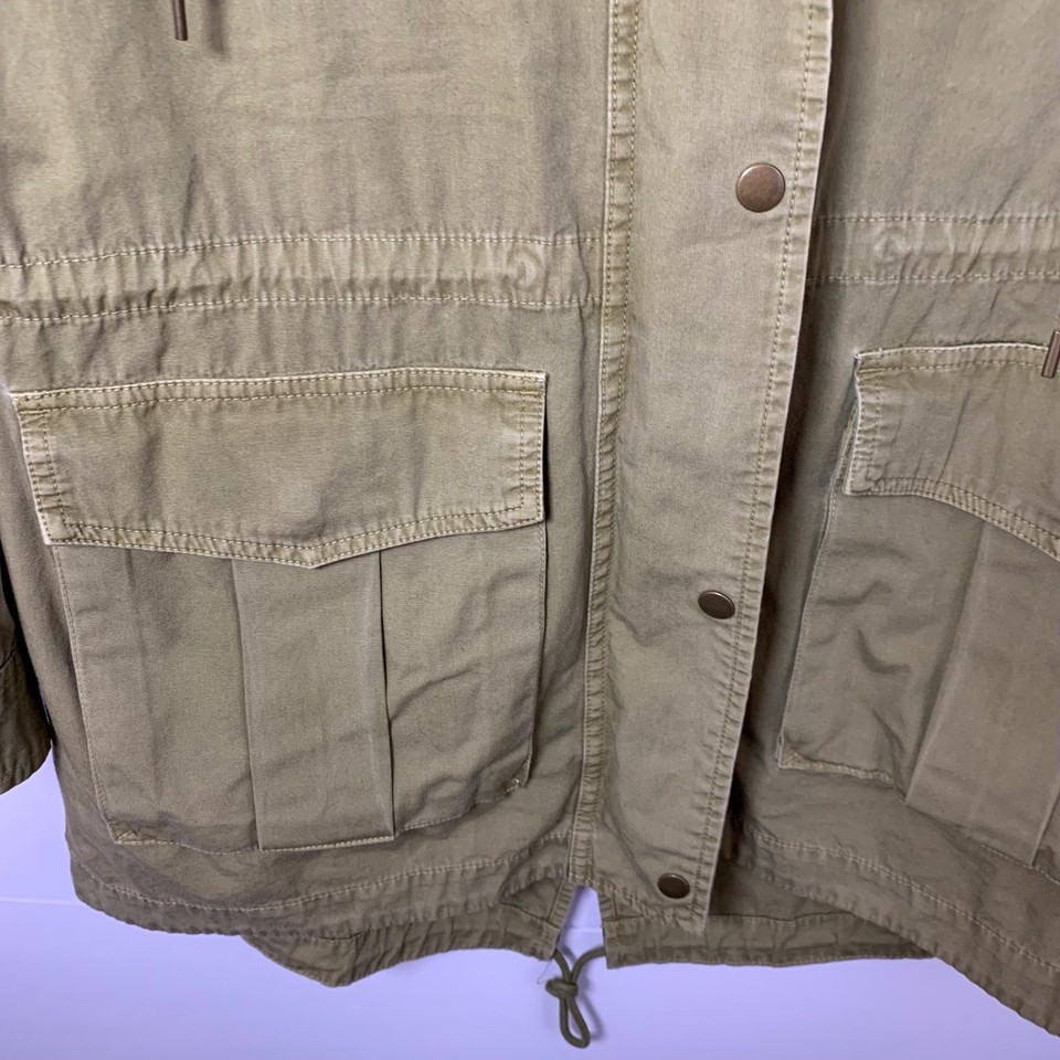 J. Crew Utility Jacket Cargo Military Field Safari Olive Army Green ...