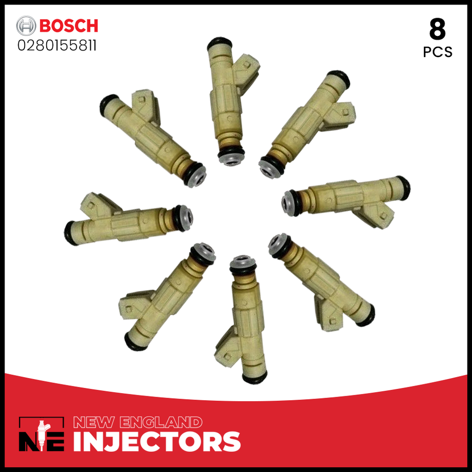 36LB Fuel Injectors Genuine Bosch Upgrade Chevy Ford Dodge Set of 8 ...