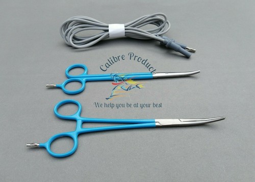 Monopolar Artery Forceps & Metzenbaum Scissor Curved With Silicon Cord ...