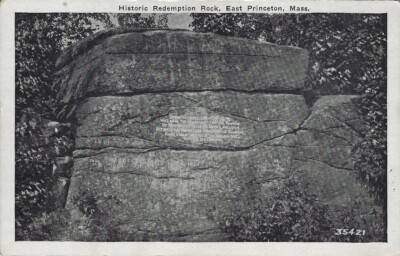Postcard MA Historic Redemption Rock East Princeton Massachusetts | eBay