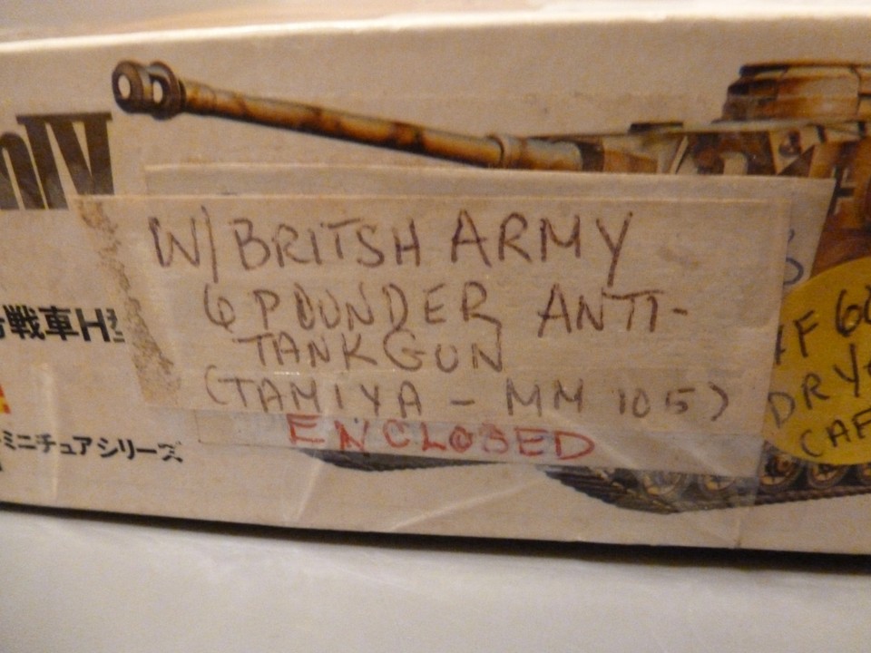 TAMIYA 1/35 GERMAN PANZERWAGEN IV Ausf. H #35054 with BRITISH 6 POUNDER ...