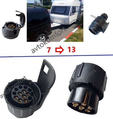 Adapter From 7 To 13 Pin Towing Plug Trailer Caravan Electric Socket ...