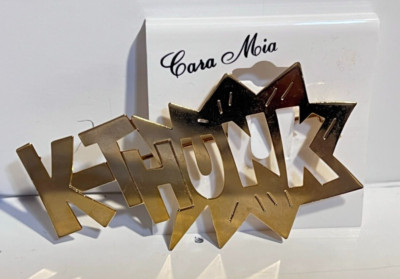 VTG 80s K-Thunk Superhero Comic Book Gold Tone Brooch Pinback Pin Cara ...