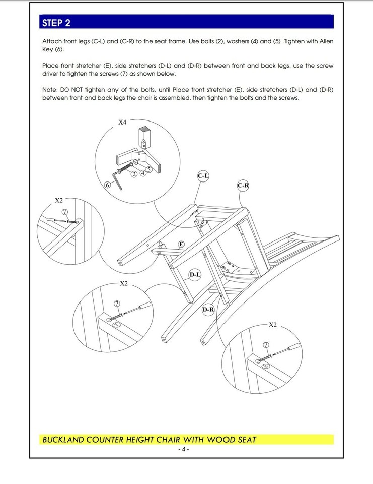 Set of 2 Buckland kitchen counter height chairs w/ plain wood seat in ...