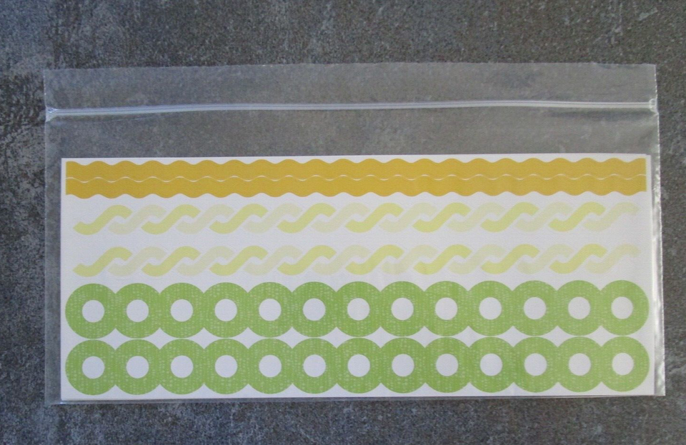 CREATIVE MEMORIES TOTALLY TONAL Yellow & Green Duo Border Stickers 3/pk - 2022 | eBay
