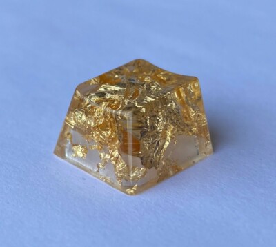 Gold Key Cap Artisan KeyCap Gold Glossy OEM Profile Cherry MX Hand Made ...