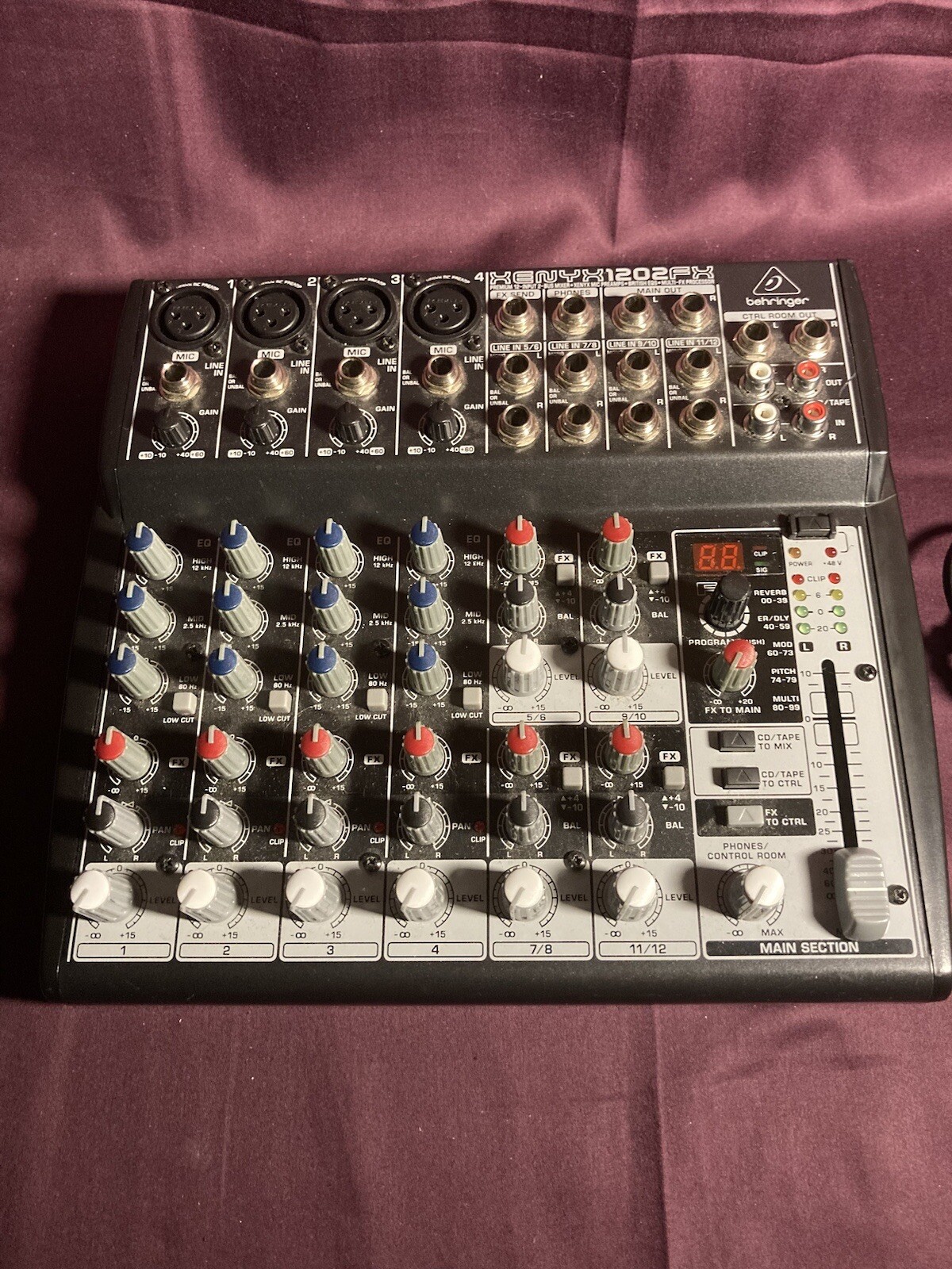 Behringer XENYX 1202FX 12 CH Mixer with Effects - Black/Gray for sale ...