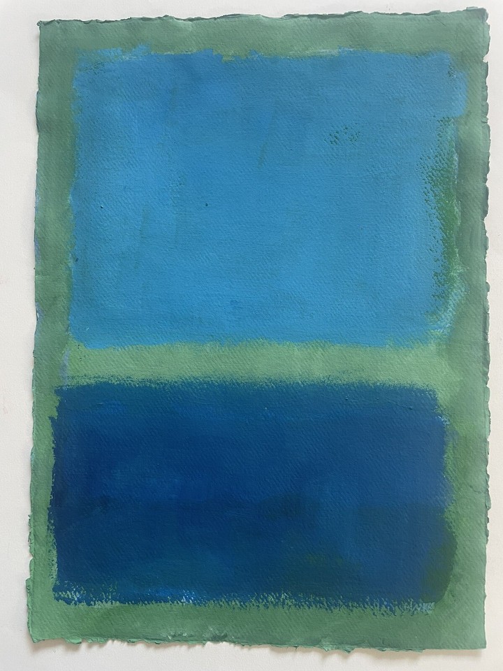 Rothko Mark Original Painting Artwork Blue Green Art Abstract ...