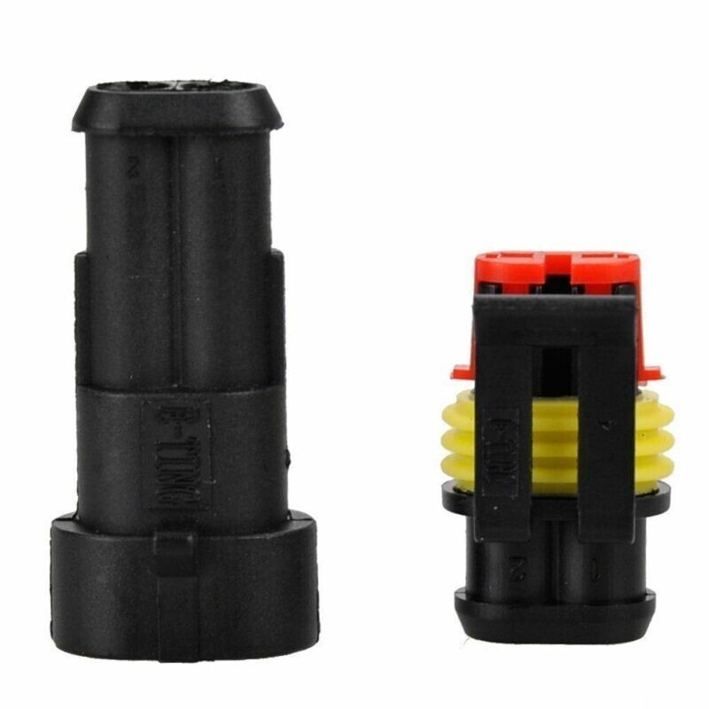 10x 2-Pin Way Car & Auto Waterproof Electrical Connectors Plug/Socket ...