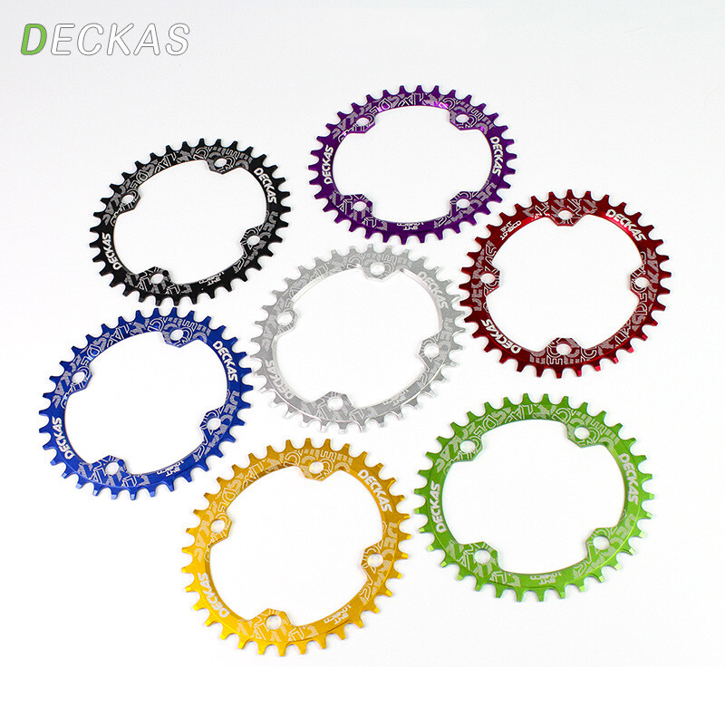 104BCD 32-52T Bike Narrow Wide Round Oval MTB Chainring Single Tooth ...