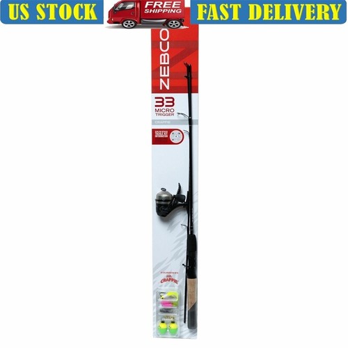Mr Crappie Spincast Fishing Combo Kit Fast Action Pre Spooled Crappie ...