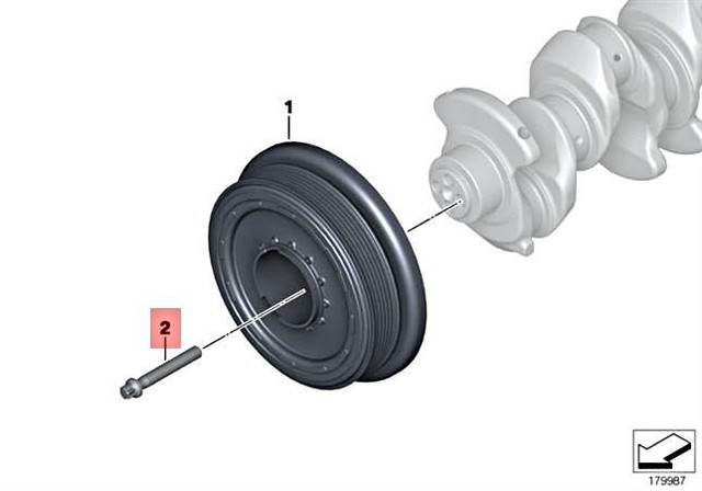 Bolts Engine Crankshaft Pulley Bolt Genuine for BMW 11238585220 for ...