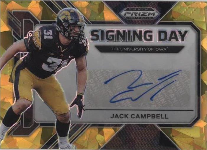 2023 Panini Prizm Draft Picks - Signing Day Jack Campbell #SD-JCA Gold ...