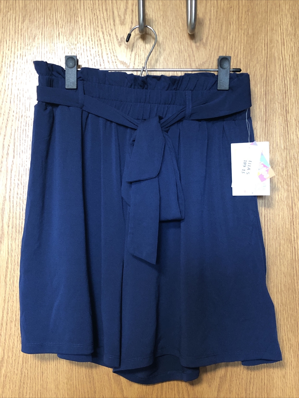 NWT LuLaRoe Small Ella Paper Bag Shorts Solid Navy New With Tags | eBay