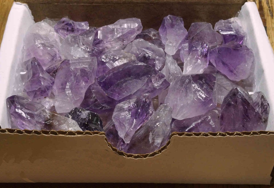 Amethyst Crystal Points Collection 1/2 Lb Natural Dark Purple Crystals ...