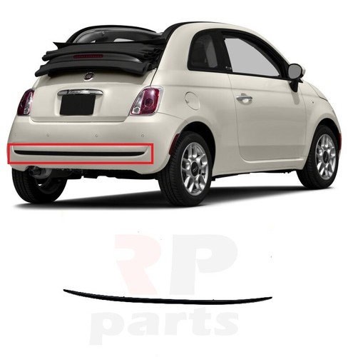 FOR FIAT 500 (312) 2007 - 2015 REAR BUMPER PLASTIC BLACK MOLDING TRIM ...