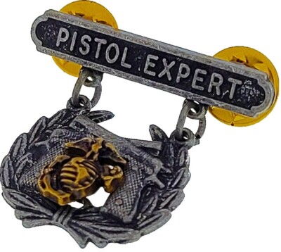USMC US Marine Corps PISTOL QUALIFICATION EXPERT Shooting Custom Badge ...
