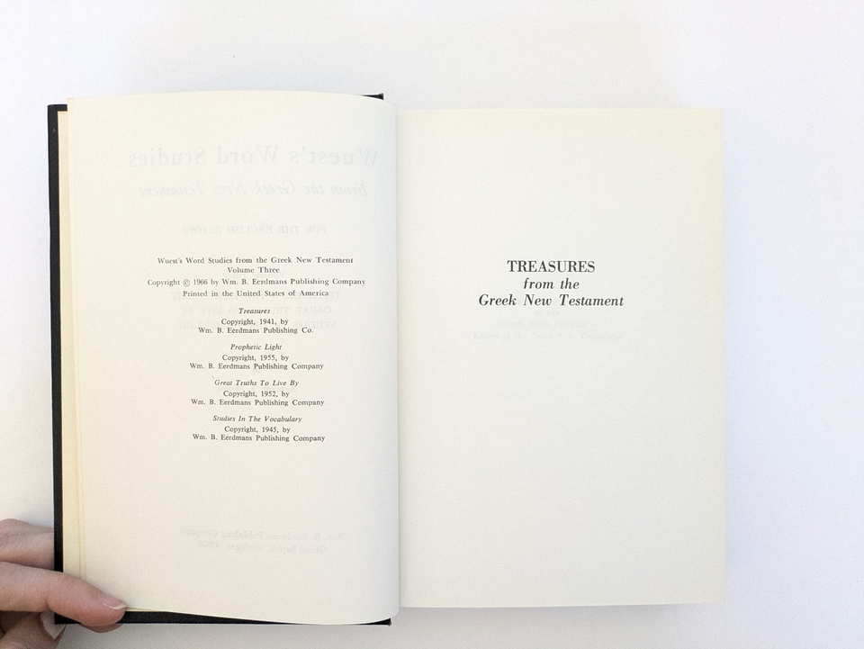 Wuest's Word Studies in the Greek New Testament - Hardcover - 4 Volume ...