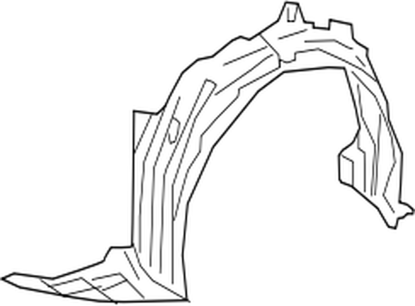 53876-47110 Toyota Liner, front fender, lh 5387647110, New Genuine OEM ...