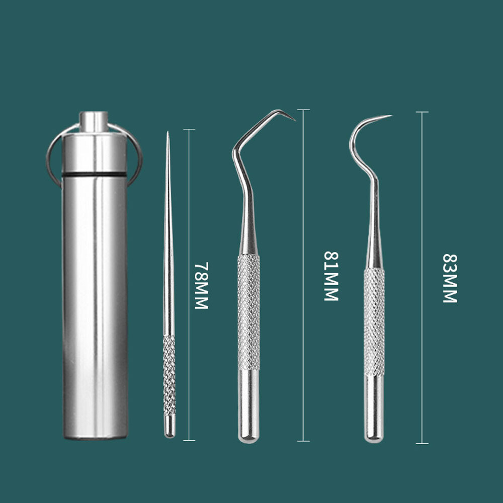 steel toothpick Fine toothpick needle Crochet tooth picker Oral care ...