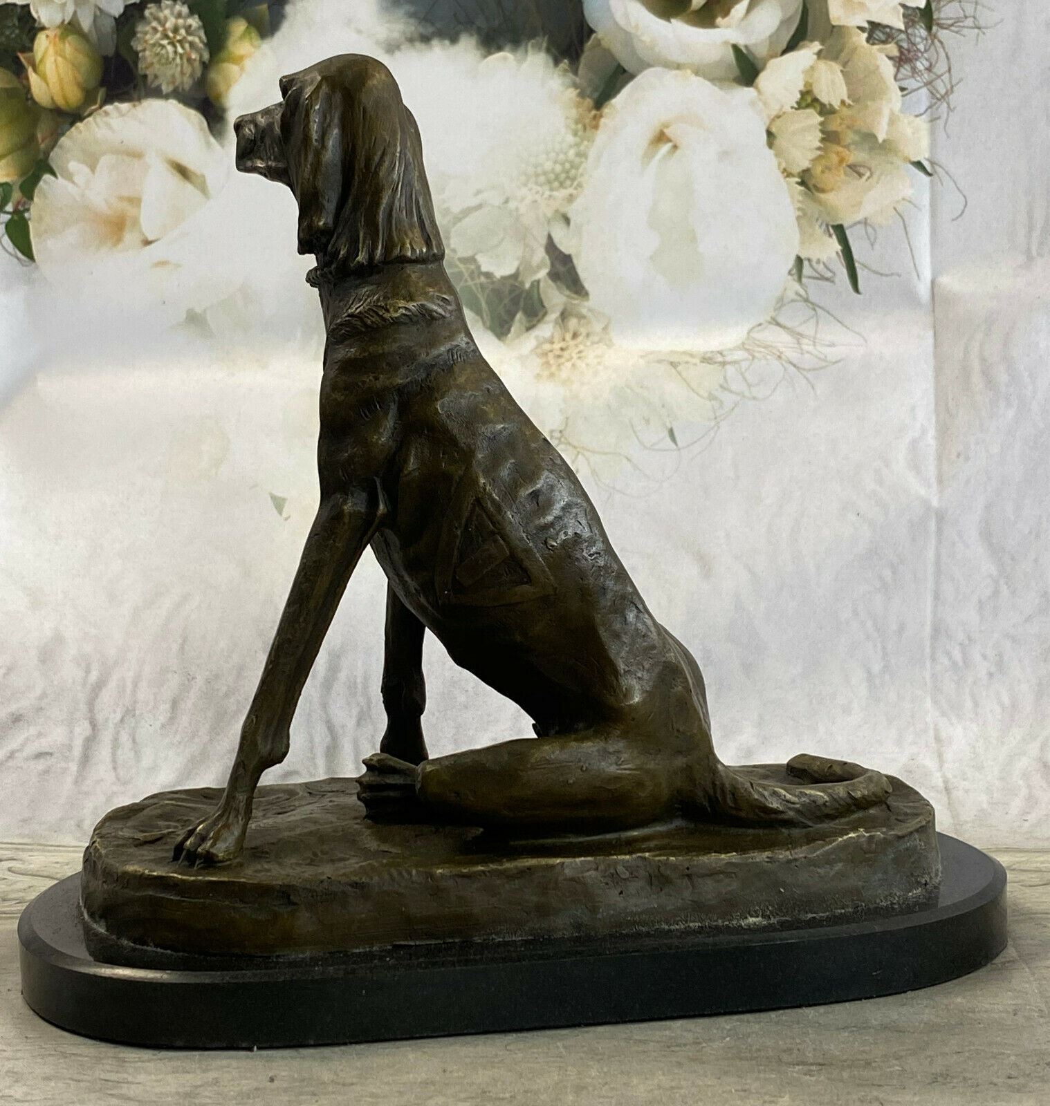 Art Deco Bronze Sculpture Statue Basset Bloodhound Hound Dog Sleuth ...
