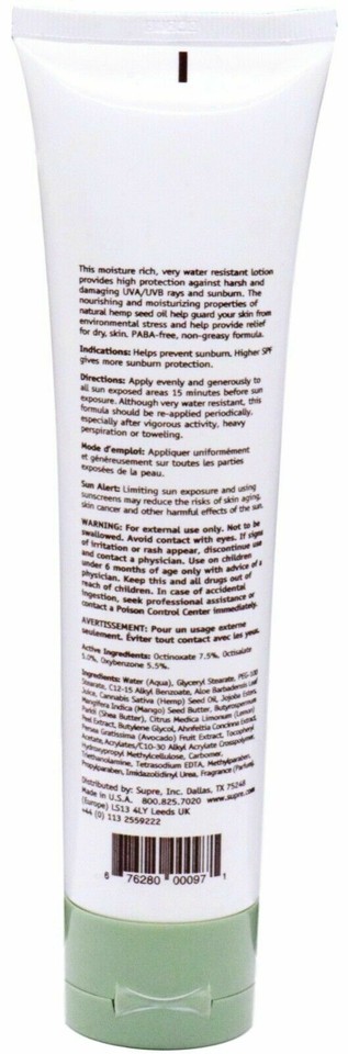 Supre Hempz Pure Hemp Oil Sunscreen SPF 30_5 fl. oz. Sun Block | eBay