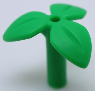 Lego 2x Bright Green Plant Stem with 3 Leaves and Bottom Pin | eBay