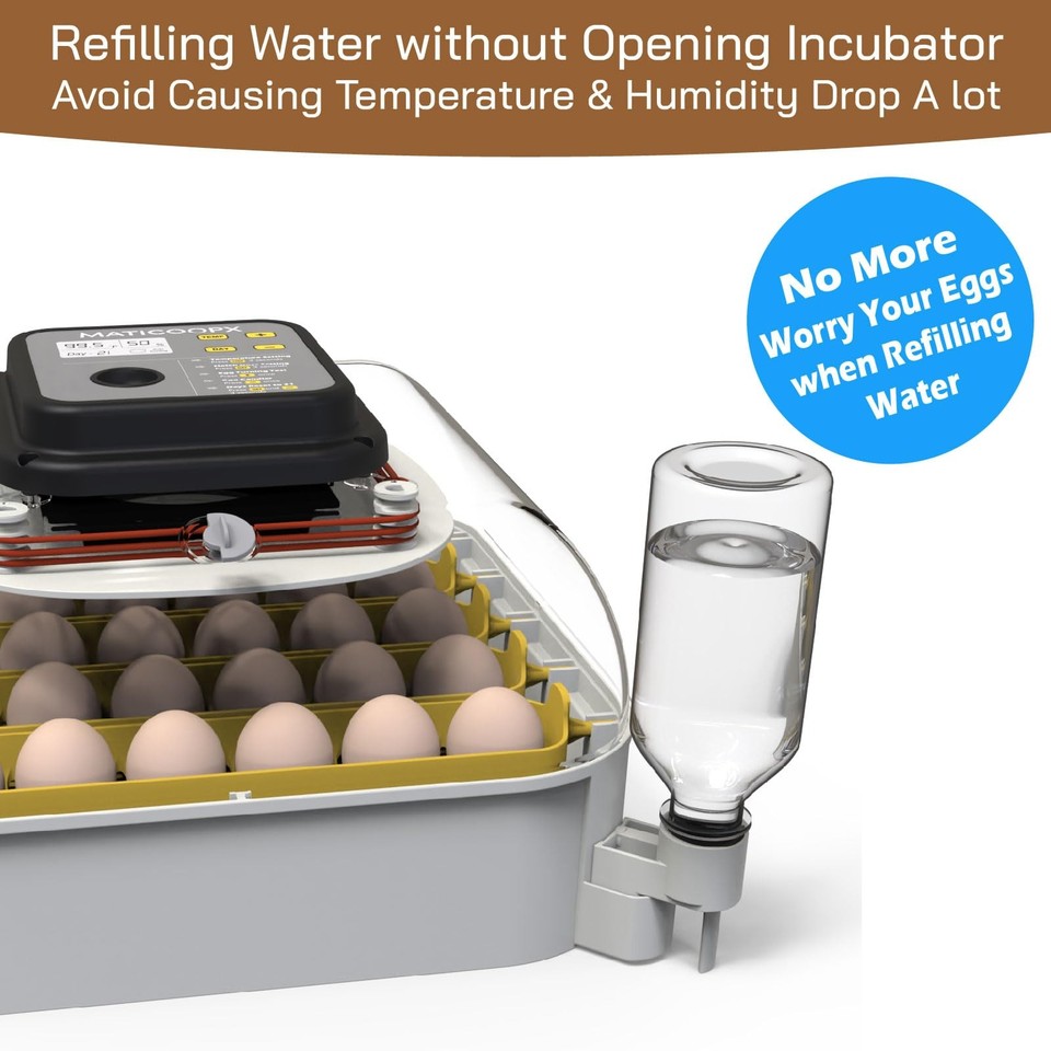 30 Egg Incubator with Humidity Display Automatic Turner Candler for ...