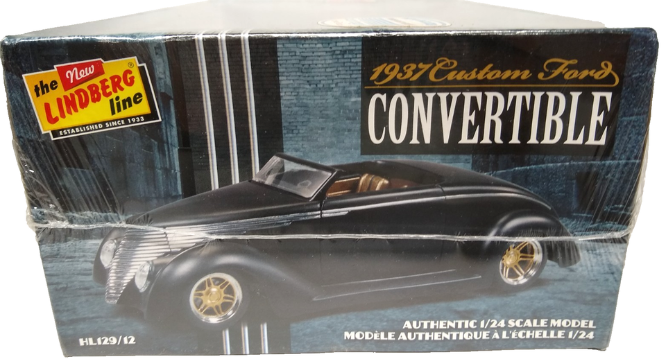 Lindberg 1937 Custom Ford Convertible Model Kit 1/24 HL129 NOS Factory ...