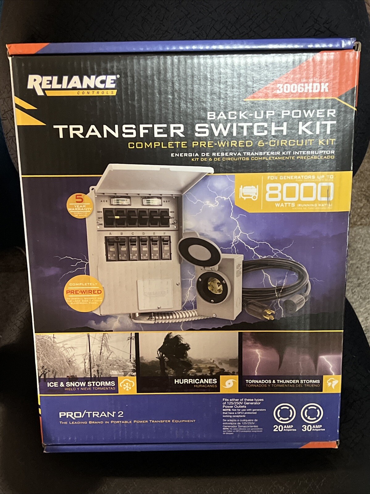 Reliance Controls 3006HDK 6-circuit Generator Power Transfer Switch Kit ...