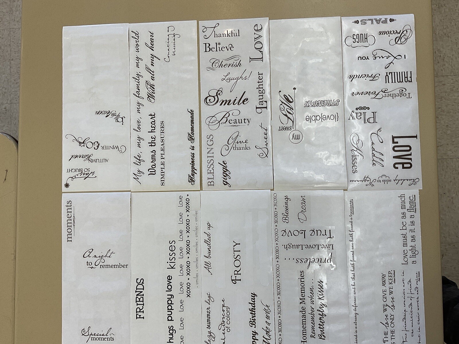 Creative Memories Mixed Expressions Word Scrapbook Sticker LOVE Print ...