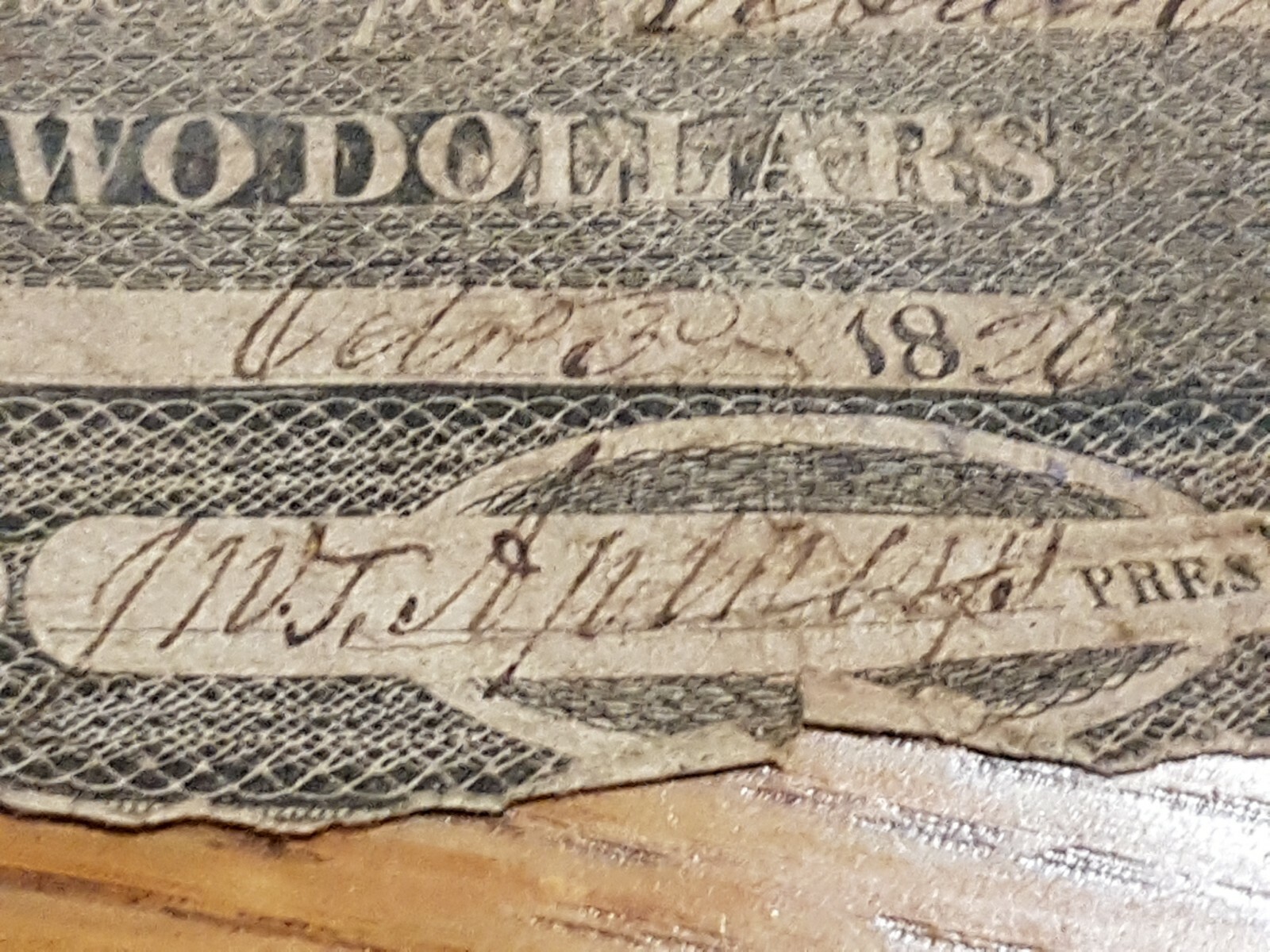 1826 Boston MA Obsolete $2 SN 356 Banknote to Dr Hossack Harvard Oct 30 ...