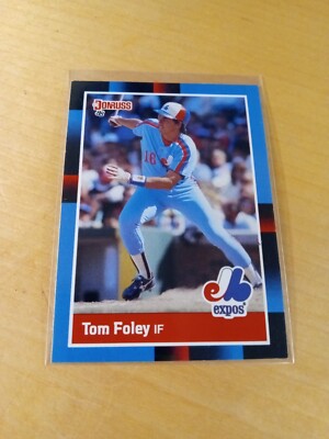 1988 DONRUSS #303 TOM FOLEY Montreal Expos Baseball Card, Infielder ...