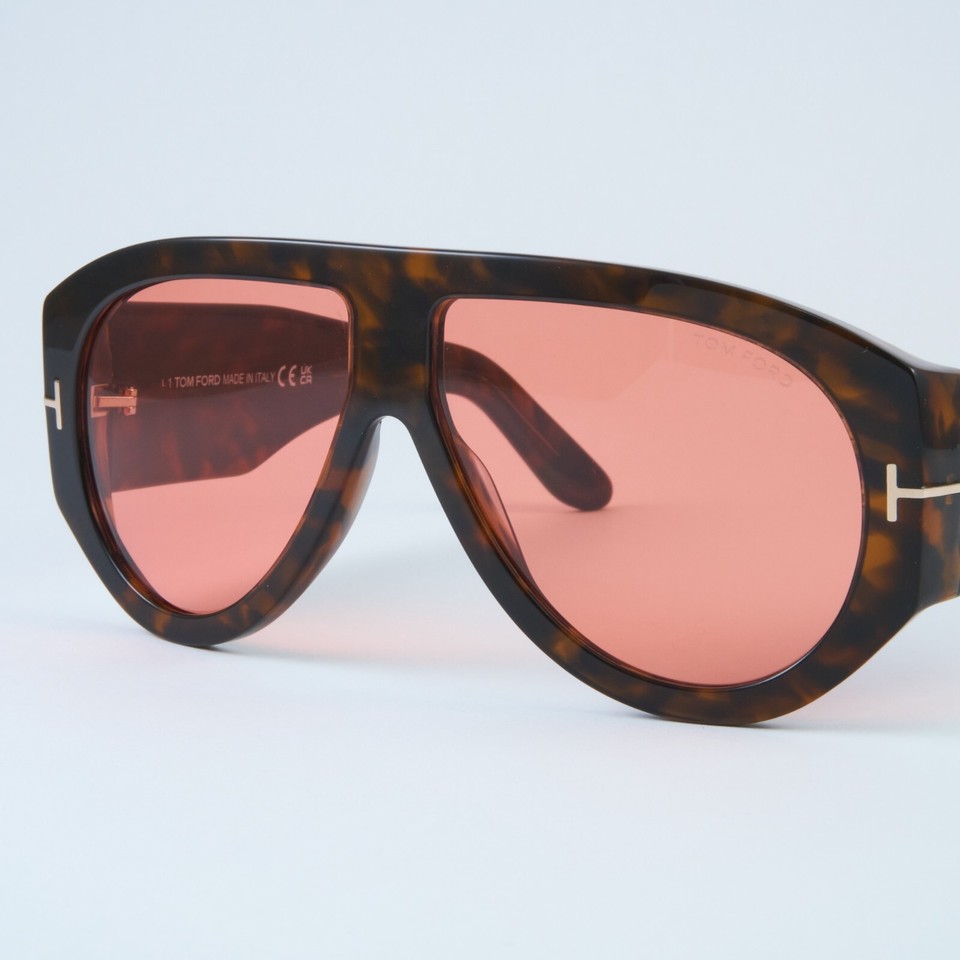 Tom Ford Sonnenbrille Bronson TF1044 Overzie Braun Havana Orange Glas ...