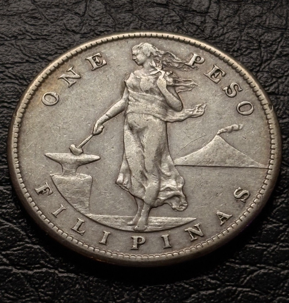Philippines Peso 1908 Silver Coin US Territory Issue Strong Detail ...