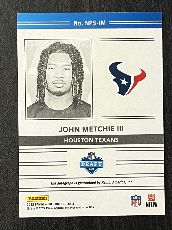 JOHN METCHIE III - 2022 Prestige NFL Passport Rookie Autograph | eBay