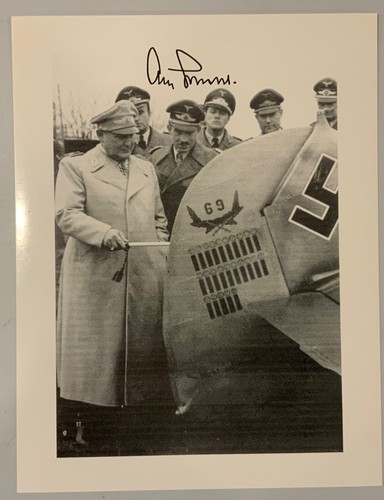 WWII German Luftwaffe General Adolf Galland Flying Ace Signed Photo | eBay