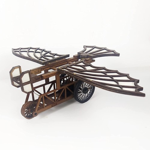 DIY 1/6 wooden glider flying plane model scene prop wooden | eBay