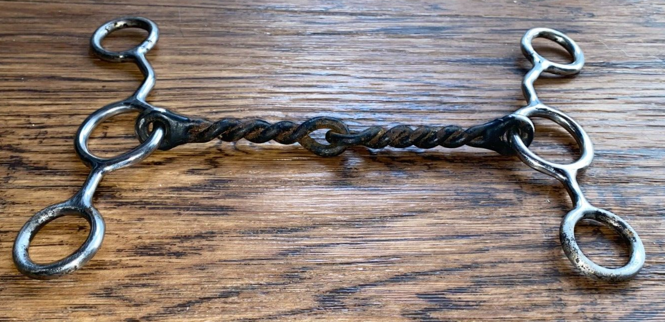 5 1/4'' JR COWHORSE WESTERN BIT WITH BLACK FAST TWIST MOUTH | eBay