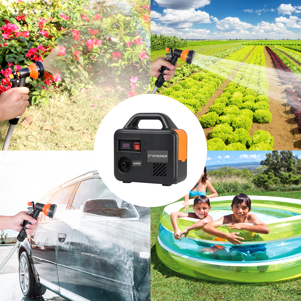 Dual Power 200GPH Portable Electric Utility Pump Cordless Water ...
